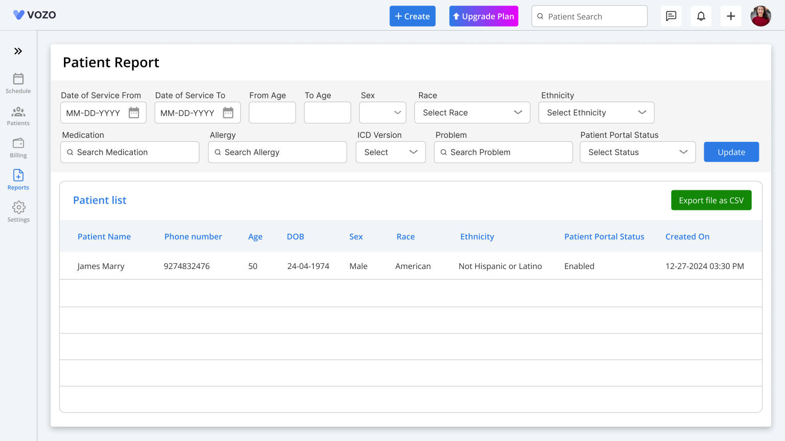 Patient Report – help.vozohealth.com