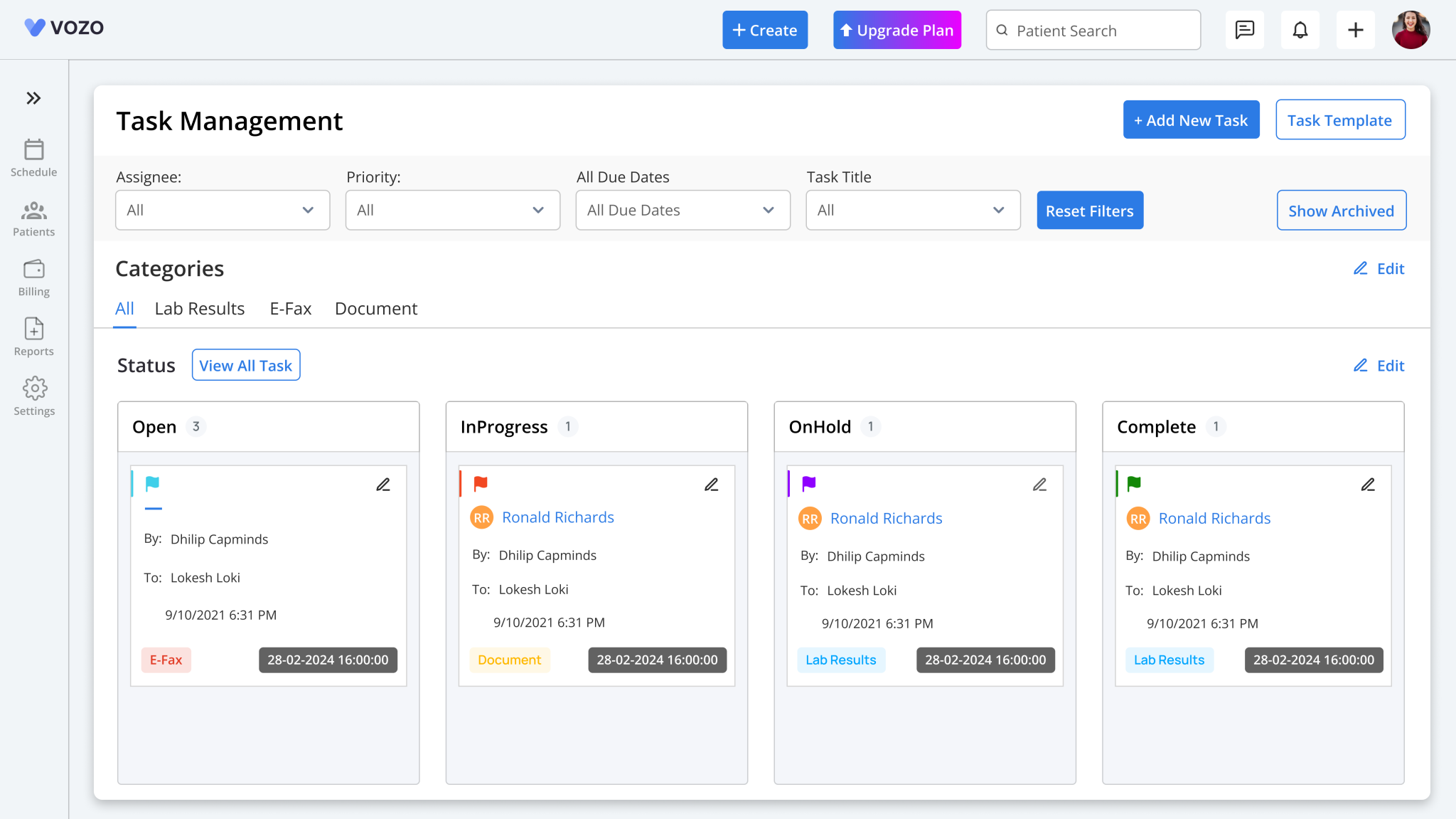 Add & Assign Task – help.vozohealth.com